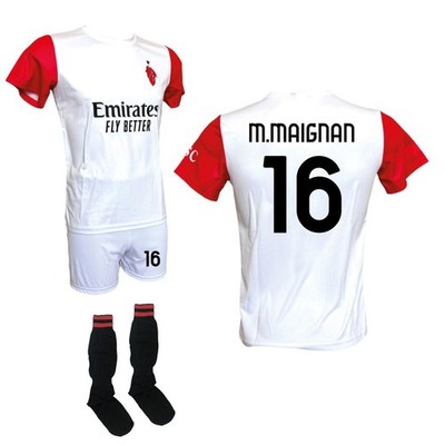 Kit Maglia Bianca M. Maignan Milan Pantaloncino e Calzettoni 2025-26 ...