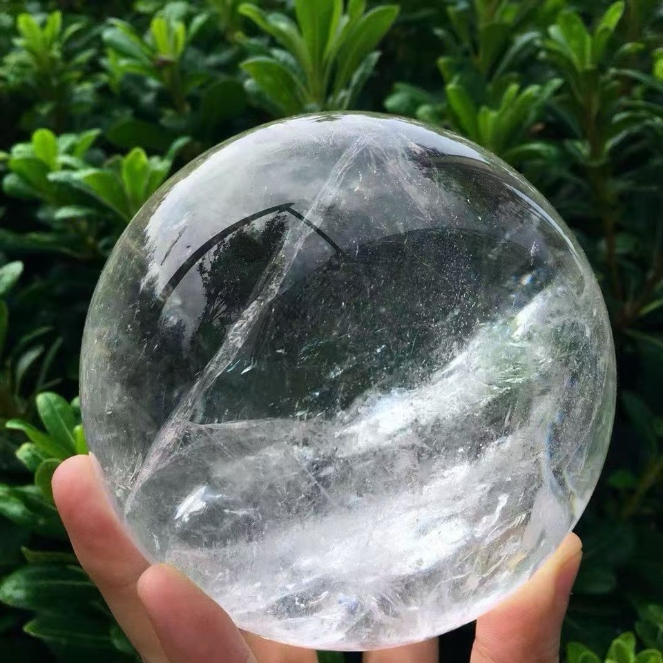 3.7LBNatural Clear Quartz Crystal Ball,White Crystal Sphere Healing ...