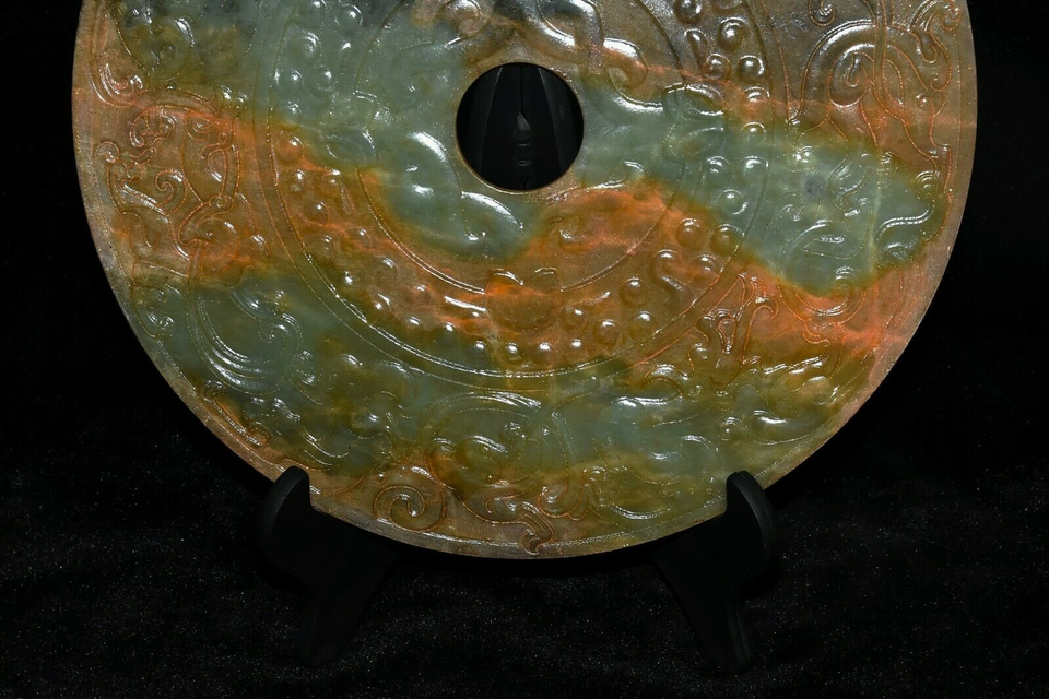 25X25cm Old China Han Dynasty Green Jade Carving Pixiu Dragon Beast Yuy Bi Yubi | eBay