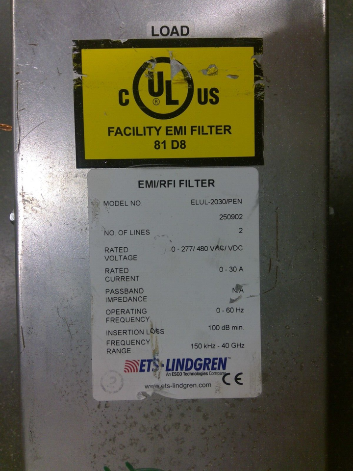 ETS / Lindgren ELUL-2030/PEN 150kHz - 40GHz EMI/RFI Filter **Free ...