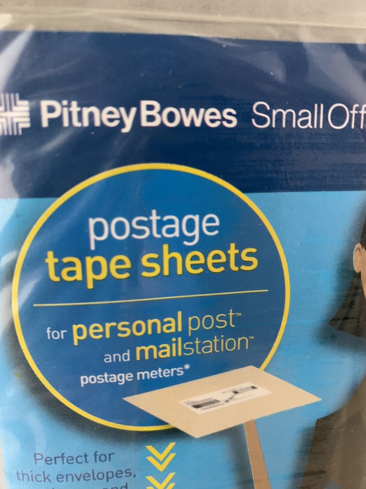 NIP Pitney Bowes Postage Tape Sheets 50 Count for Mail station - Sealed ...