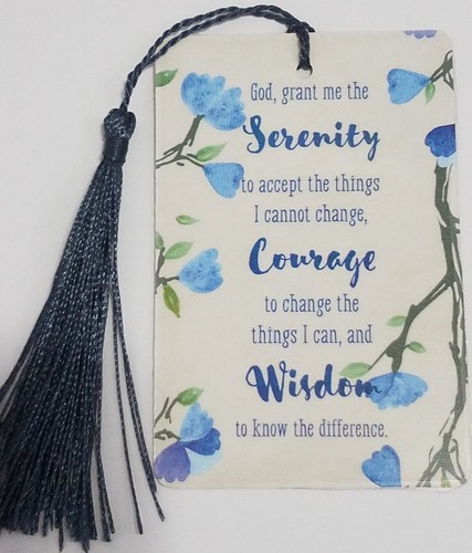 Bible Verse Serenity Wisdom Bookmark Card Laminated Reversible Blue | eBay