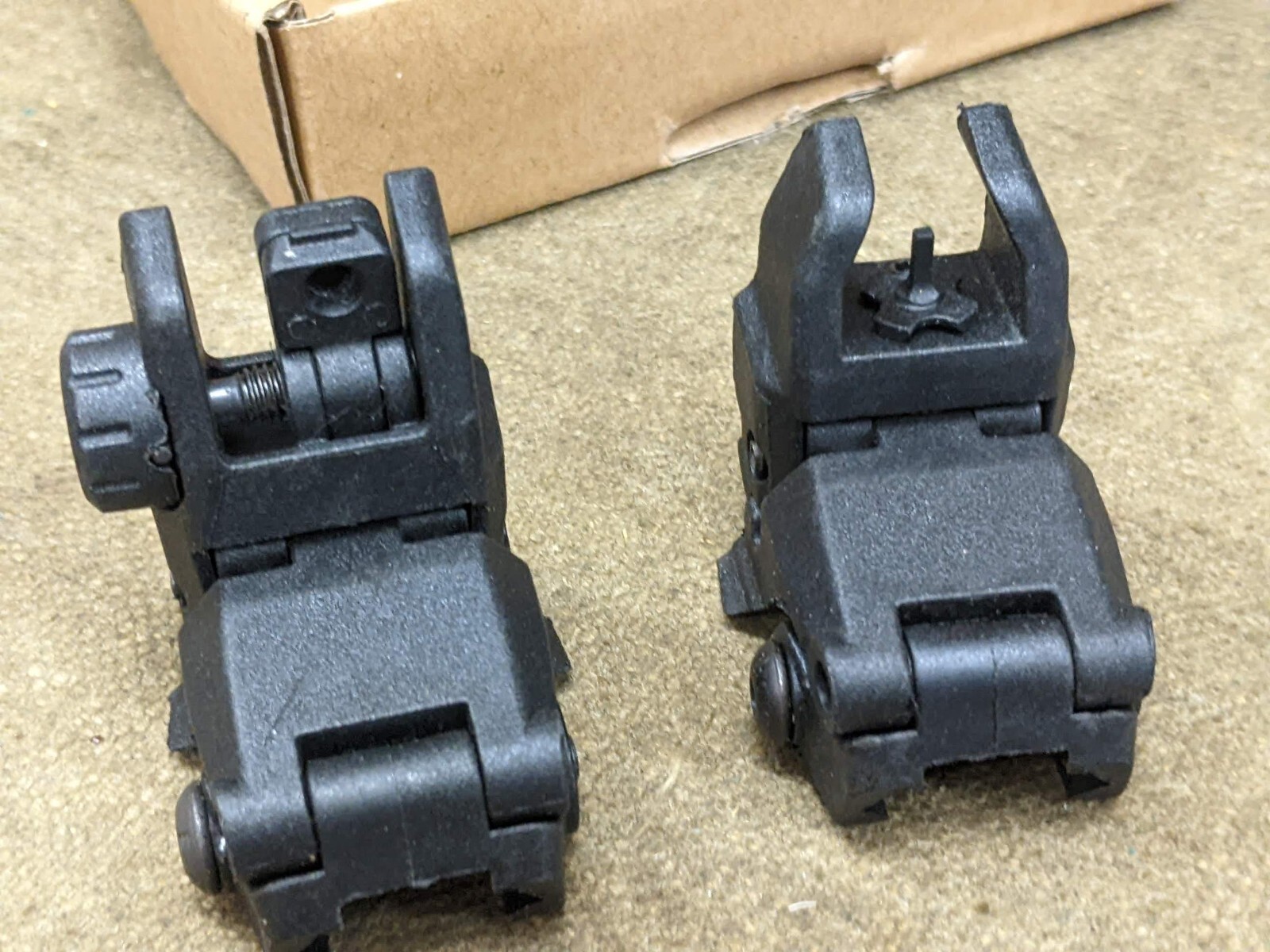 Front and Rear BUIS , polymer folding sights, | eBay