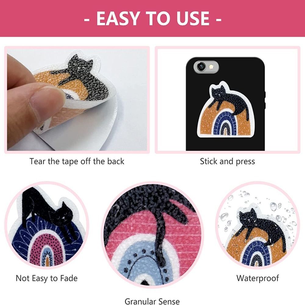 32Pcs Cute Sensory Stickers Textured Strips Rough Textured Strips ...