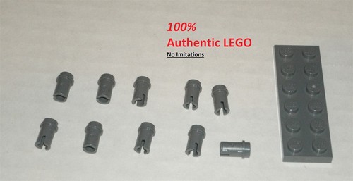 LEGO NEW Dark Stone Grey 4.85 Bush Friction with Knob (10x) 6395635 ...