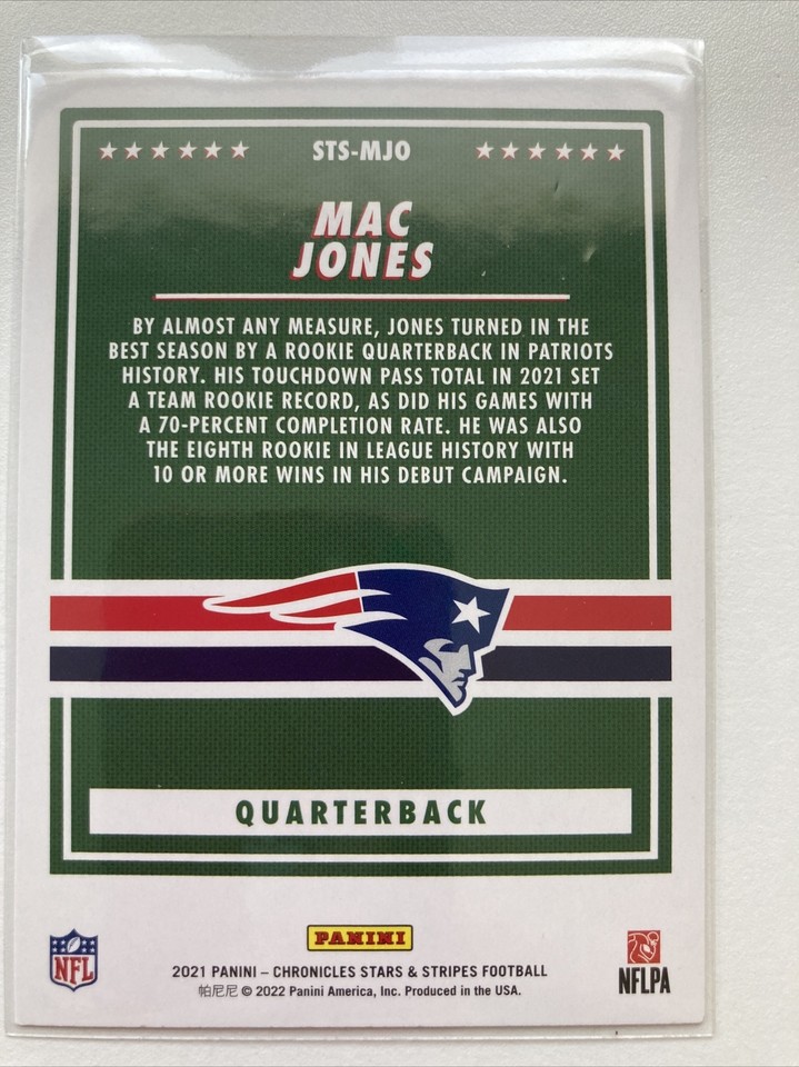 2021 Panini Chronicles Stars & Stripes Mac Jones Rookie RC #STS-MJO ...