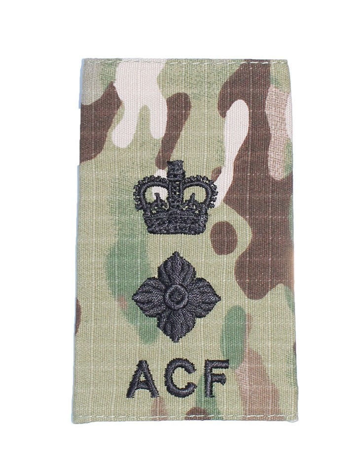 All Ranks Black on Multicam / MTP ACF Rank Slide ( Cadets Army Cadet ...