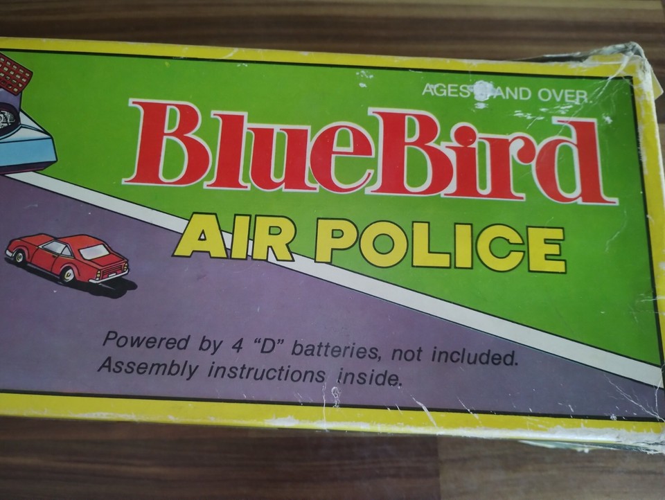 Vintage 1970s BlueBird Air Police PT681 Helicopter Toy Mattel VertiBird ...