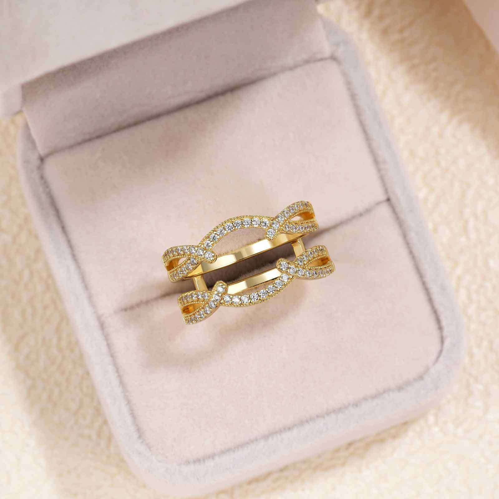 Ring Jacket Enhancers Insert Engagement Ring Silver Wedding Anniversary ...