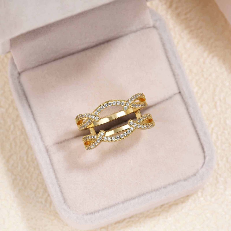 Ring Jacket Enhancers Insert Engagement Ring Silver Wedding Anniversary ...