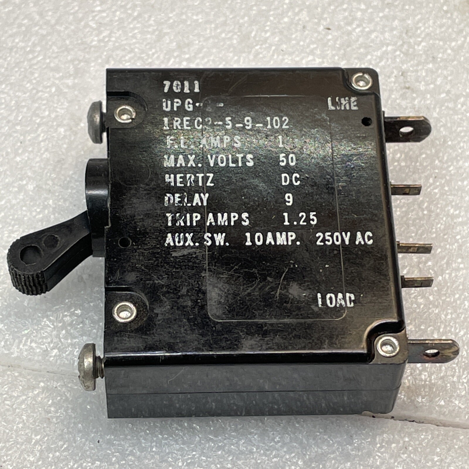 Airpax UPG 10A Marine Circuit Breaker Single Pole 7011 UPG1REC2-5-9-102 ...