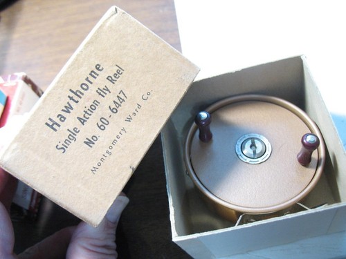 Montgomery Ward Hawthorn #60 old fly fishing reel new in box | eBay