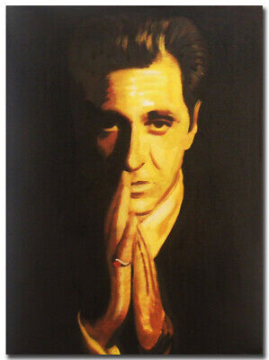 100% Hand Painted Oil Painting on Canvas Art - The Godfather - Al ...