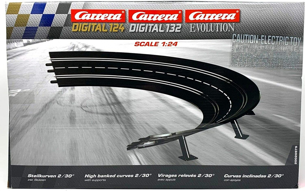 Carrera 20020575 High Banked Curve 2/30 6 Pieces Digital 124/132 ...