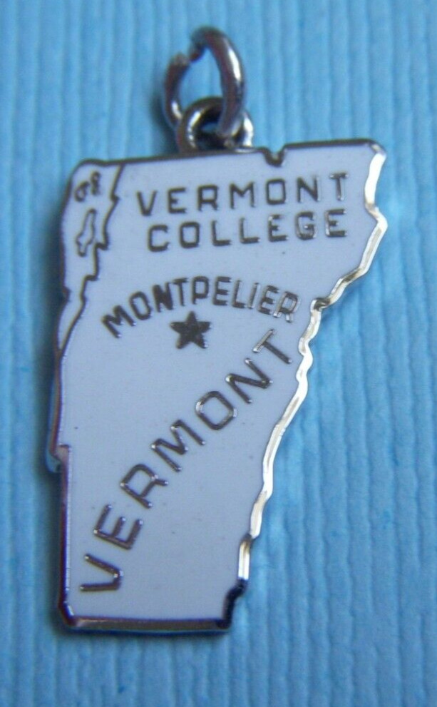 Vintage Kinney enamel Vermont College map sterling ch… - Gem