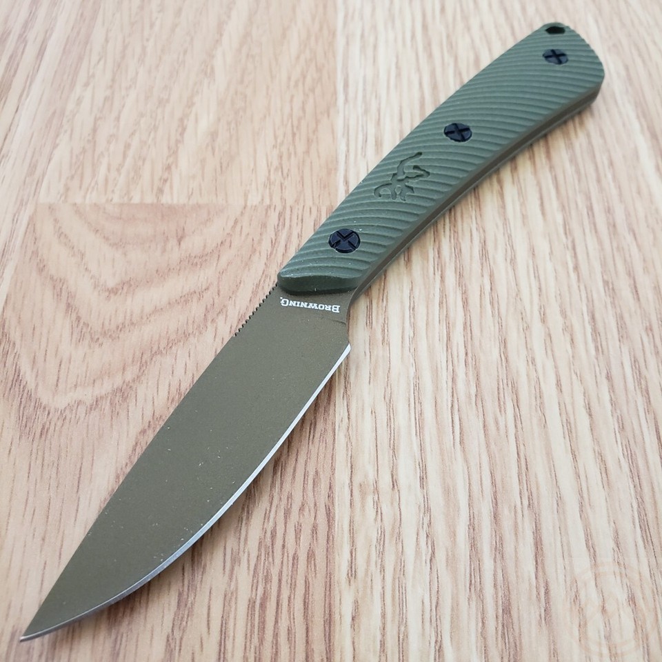 Browning Back Country Micro Fixed Knife 2.75" D2 Tool Steel Blade G10 ...