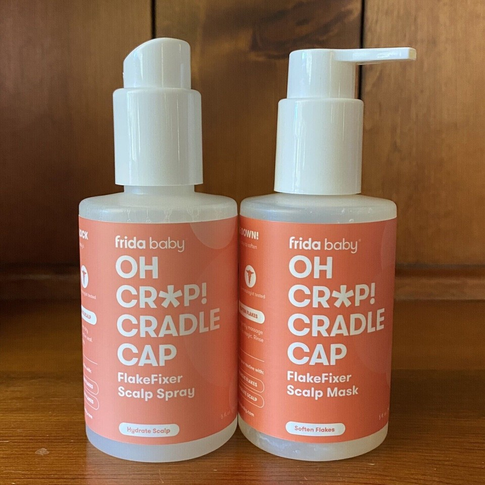 Frida Baby Oh Cr*p! Cradle Cap Flake Fixer Scalp Spray + Scalp Mask Duo ...