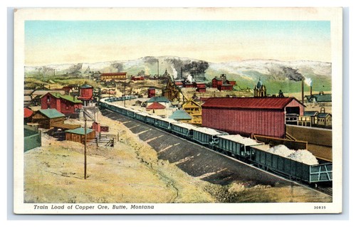 BUTTE, MT Postcard- TRAIN LOAD OF COPPER ORE BUTTE | eBay