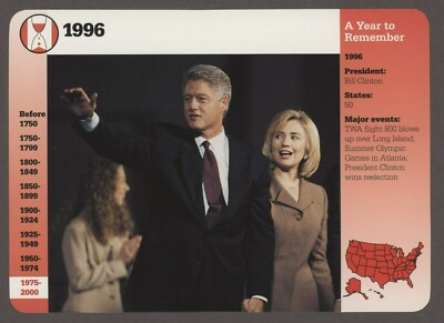 1996 A Year to Remember Story of America History Card | eBay