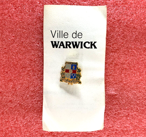 B10 Pins QUEBEC Armoirie de WARWICK Coat of arms CANADA Souvenir Lapel ...