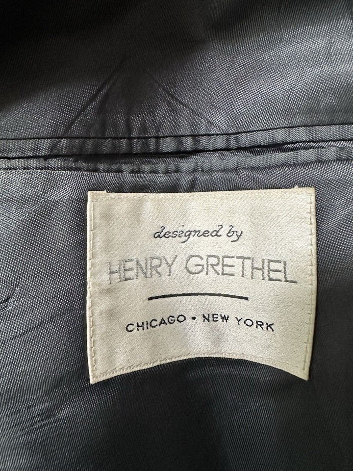 Vintage Henry Grethel Navy Double Breasted Gold Buttons Blazer Jacket ...