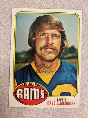 Dave Elmendorf signed LOS ANGELES RAMS card 1976 Topps | eBay