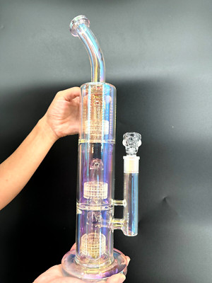 18 Inches Heavy ThickGlass Bong Water Pipe Hookah Bongs with Skull ...