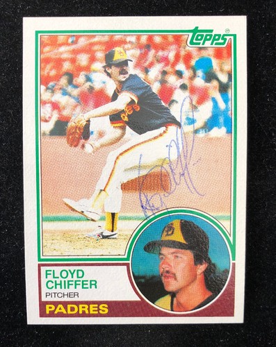 FLOYD CHIFFER 1983 TOPPS AUTOGRAPHED SIGNED AUTO BASEBALL CARD 298 ...