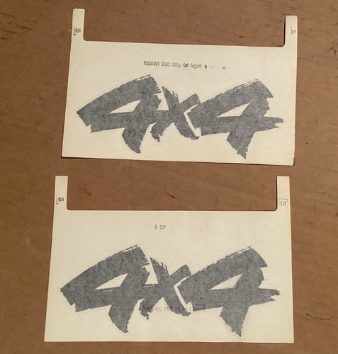 GM 15631491 4x4 Body Side Decal -- 1991 - 1993 GMC Jimmy 4x4 Argent ...