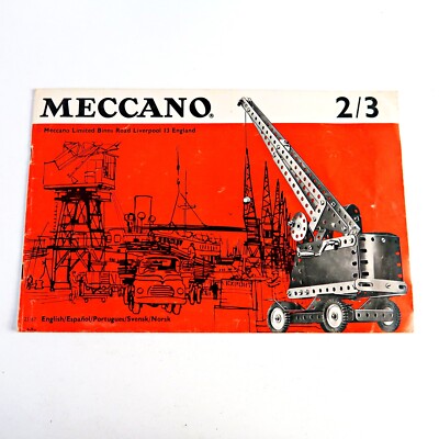 Meccano 2/3 Catalogue Instruction Building Book Vintage 1960's | eBay ...