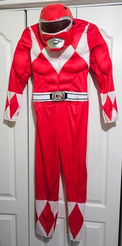 Red Power Ranger Kids Costume Helmet Mask Halloween Boy Ranger Disguise ...