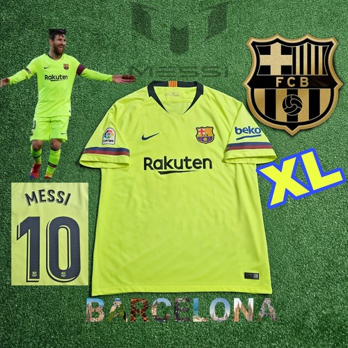 Nike Barcelona Lionel Messi #10 2018/19 Away Jersey XL LA liga Patch ...