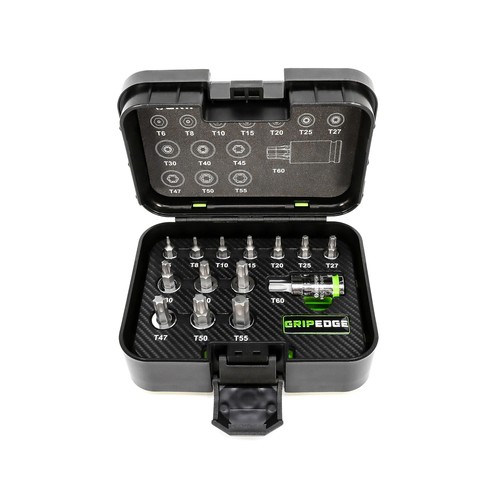 GRIPEDGE Tools | 14PC RPT Star Driver Set | Sizes T6 - T60 | 1/4'' - 3/ ...