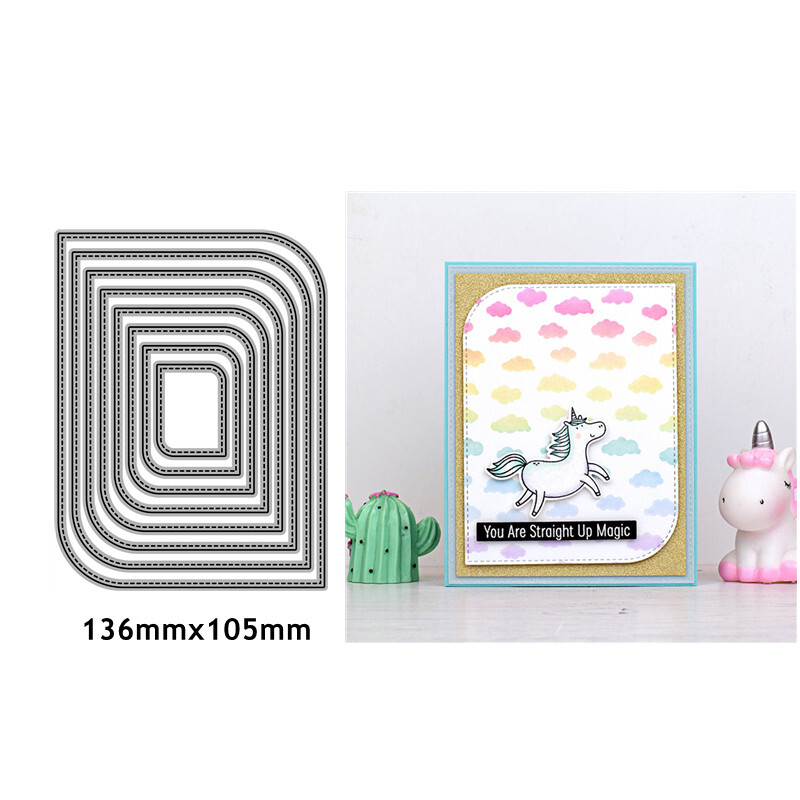 Nesting Arch Octangle Tag Metal Cutting Dies DIY Embossing Stencils ...