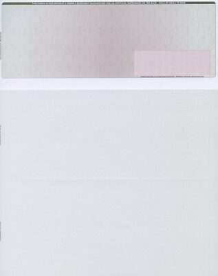 250 High Security Blank Check Stock Paper - Laser Check on Top - Blue ...