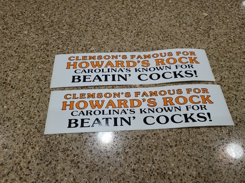 2 x Vintage Clemson Football Howards Rock Bumper Sticker | eBay