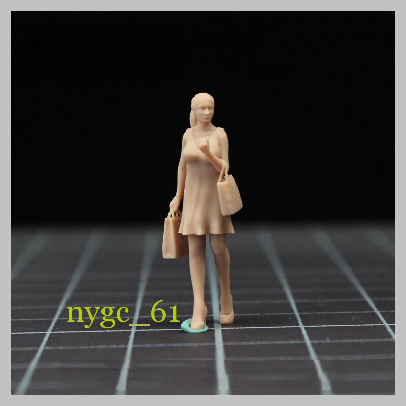 1/64 Shopping Female Scene Props Miniture Figure Model Fit Cars ...
