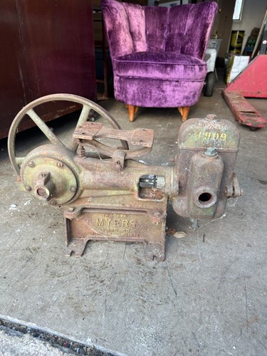 Antique Vintage F.E. Myers & Bros. Cast Iron Windmill Water Pump Jack ...