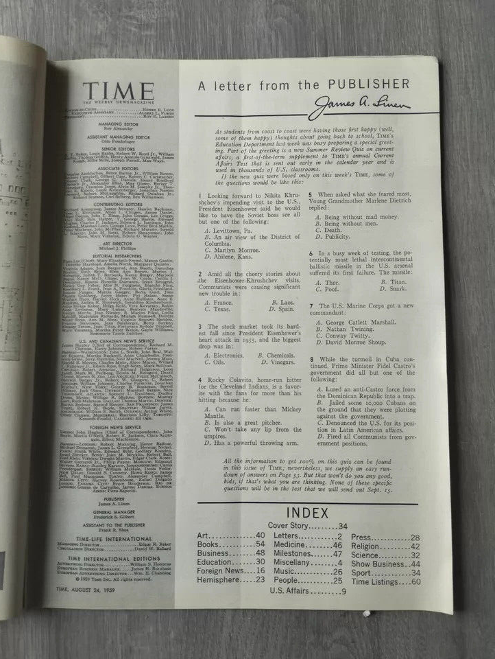 Time Magazine MAY 1958 PIANIST VAN CLIBURN POP | eBay