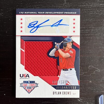 Dylan Crews LSU 2019 USA Baseball Stars & Stripes /199 Blue Patch Auto ...