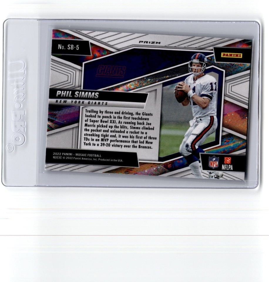 2022 Panini Mosaic In It to Win It Silver Phil Simms | eBay