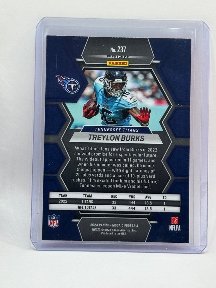 2023 Mosaic Treylon Burks Pink Camo Prizm #237 Titans NM! | eBay