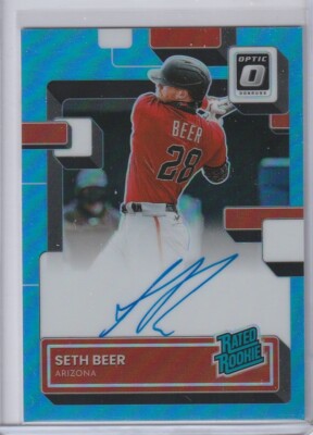 SETH BEER 2022 Donruss Optic Blue 26/35 AUTO DIAMONDBACKS | eBay