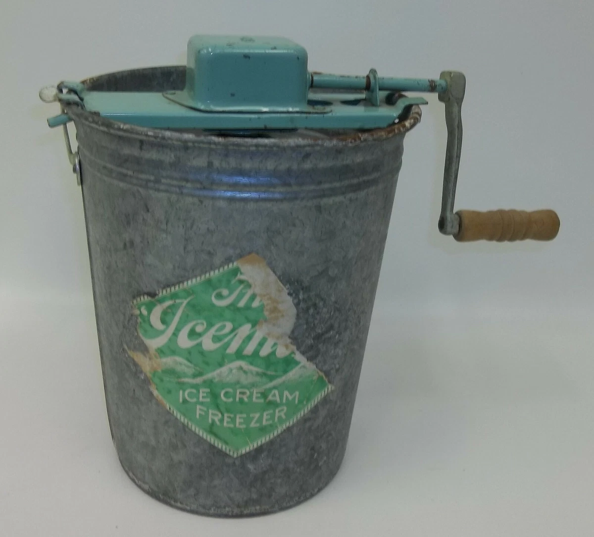 1930s-40s Jiffy Crank Ice Cream Maker 10 X 8/