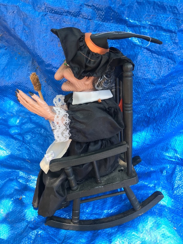 Vintage Halloween Prop Animated Witch With Flashing Eyes & Sound ...