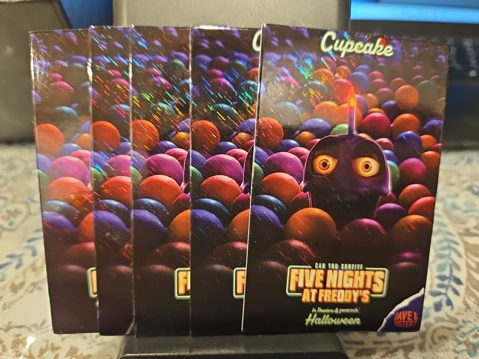 Five Nights At Freddy's CUPCAKE Promo Card FNAF Dave & Busters Limited ...
