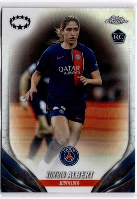 Korbin Albert 2023-24 Topps Chrome Women's Refractor #91 PSG USWNT | eBay