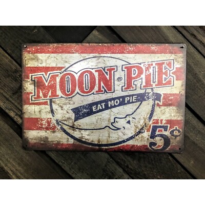 Vintage Style Moon Pie Sign - Distressed MoonPie Sign | eBay