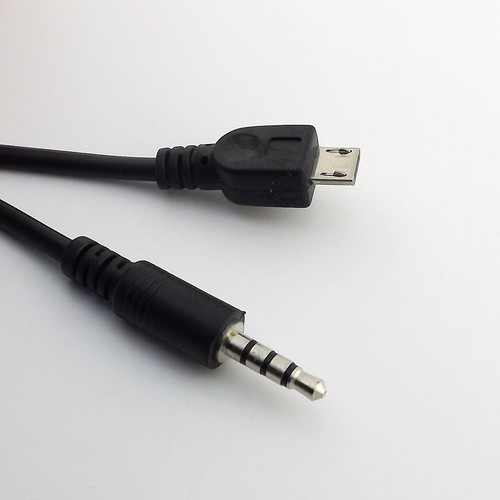 1x Micro USB Male Plug to Stereo 3.5mm Male Car AUX Out Cable for ...
