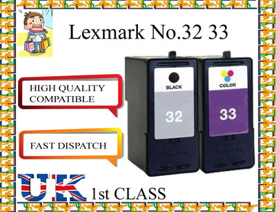 REMANUFACTURED Lexmark 32 & 33 Ink Cartridges for LEXMARK PRINTER | eBay UK